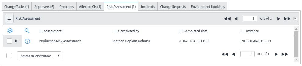 Change Risk Assessment - Multiple Assessments - ServiceNow Community