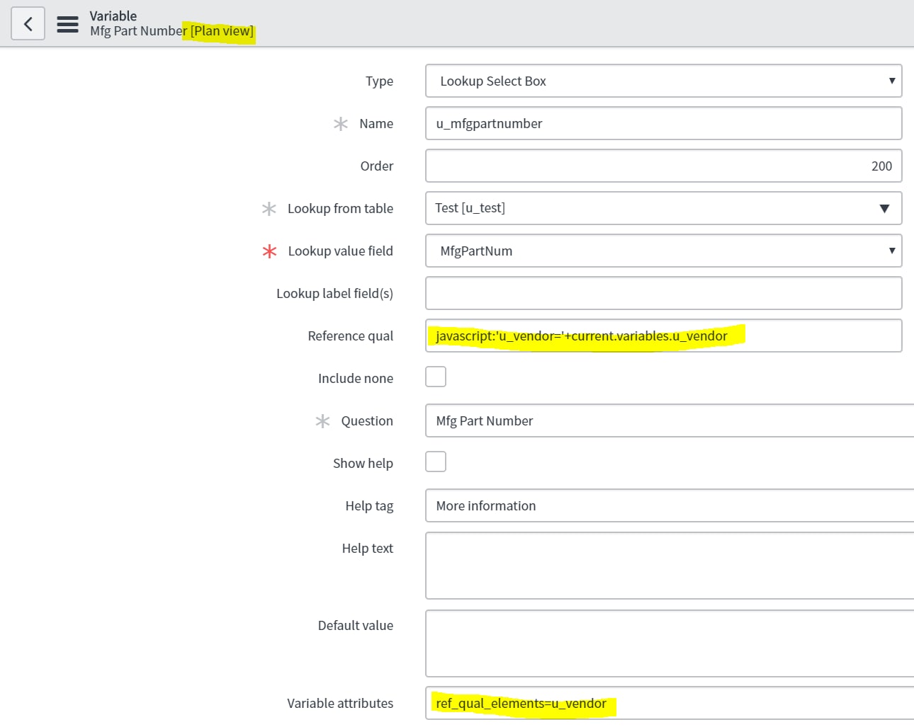 dynamic filter using a catalog item variable quest... - ServiceNow ...
