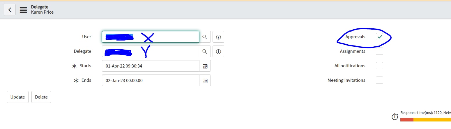 Solved: Delegates for approval - ServiceNow Community