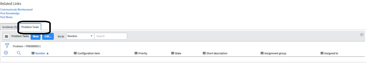 Solved: Problems and Problem Tasks - ServiceNow Community