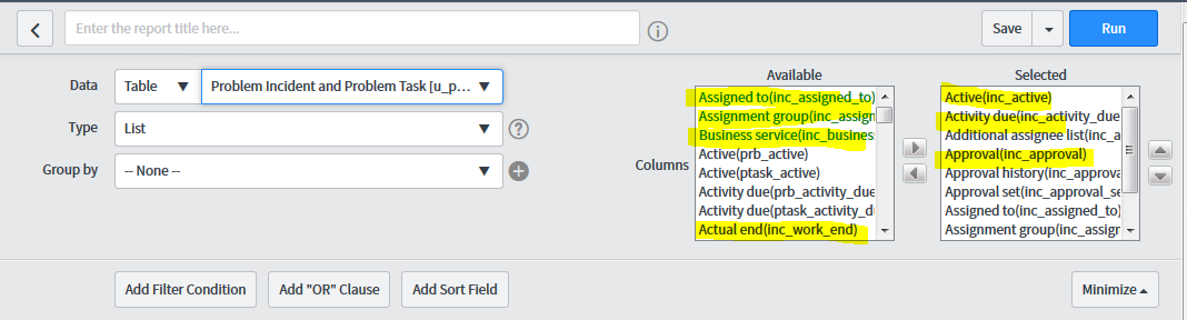report on database view - ServiceNow Community