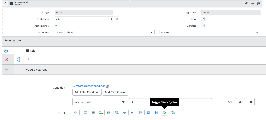Solved: How to create a custom ACL to allow ITIL users to ...