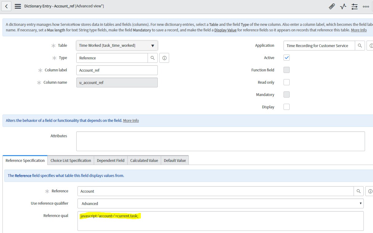 Solved: How to populate a Reference field automatically (n... - ServiceNow Community