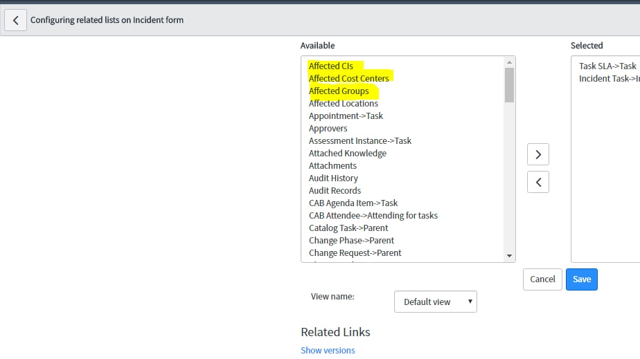Solved: Create an embedded list - ServiceNow Community