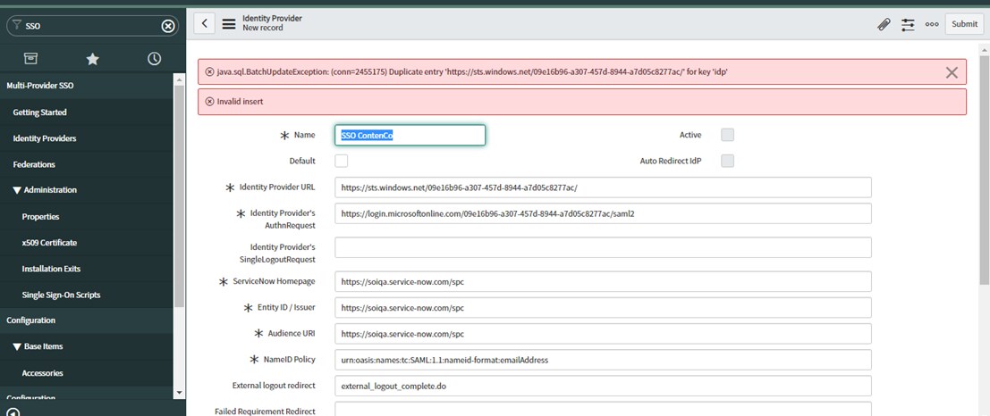 How to configure the SSO of a new Service Portal w... - ServiceNow ...