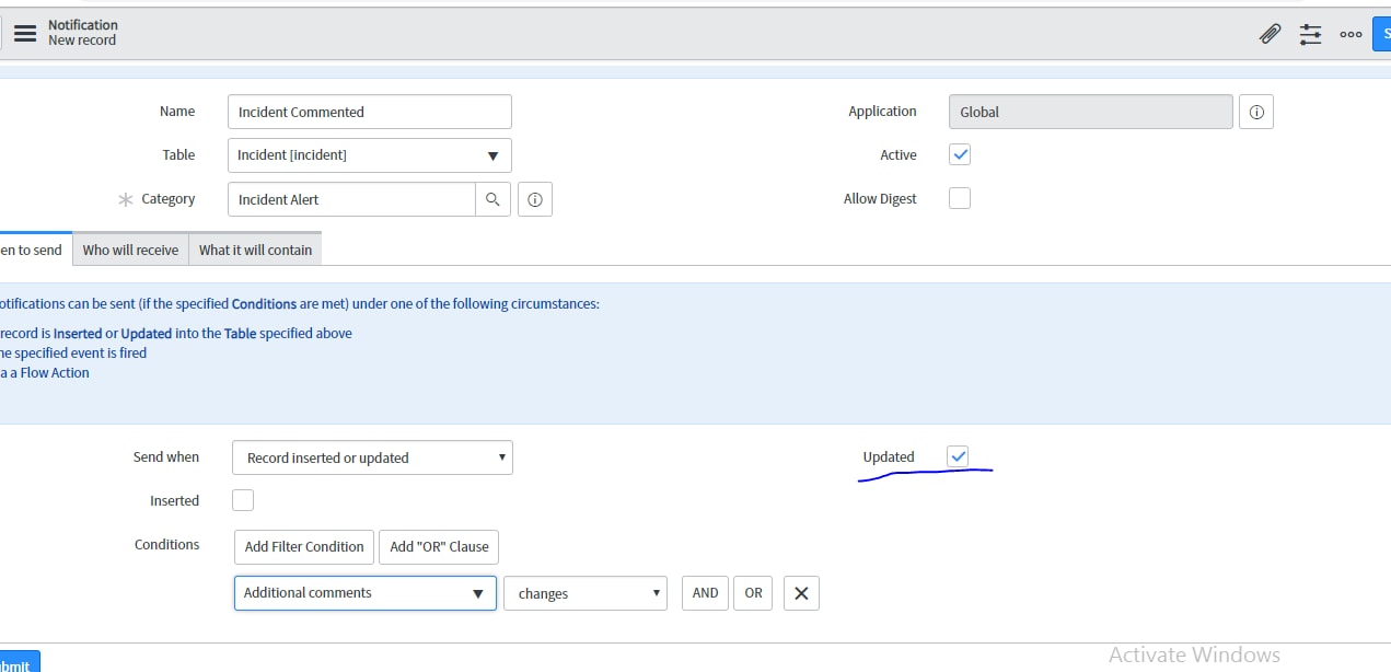 Solved: Business Rule for ''Additional Comments'' notifica ...