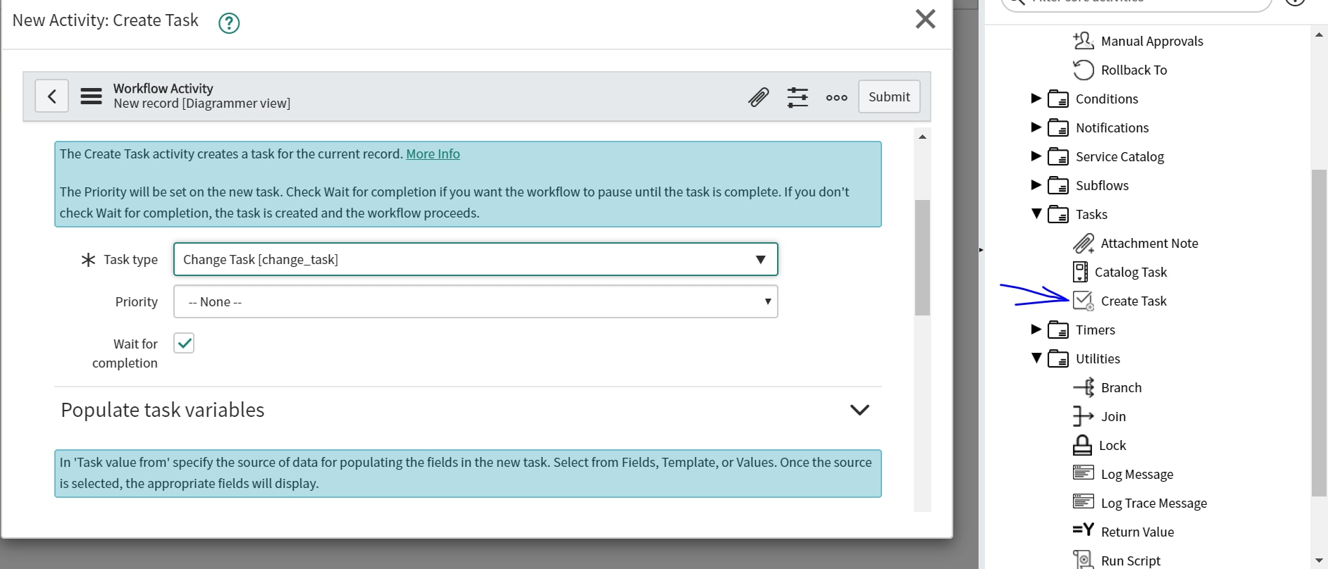 Solved: How to create a change task automatically based on ...