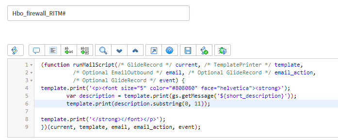 Solved: In email script, I need to get RITM number from sh ...