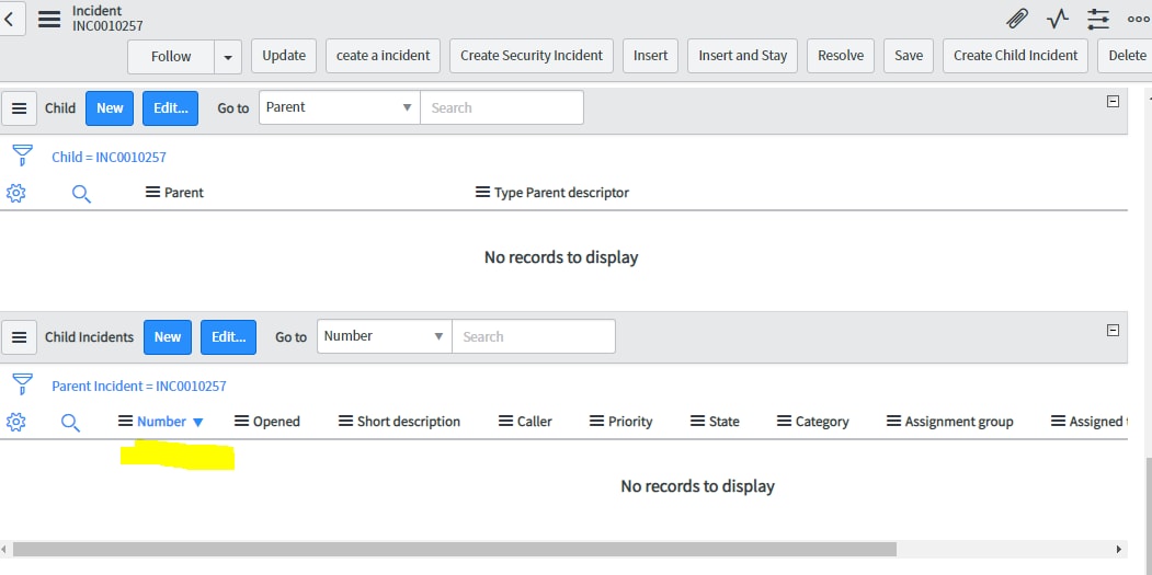 Solved: Create a new child incident from parent incident - ServiceNow ...