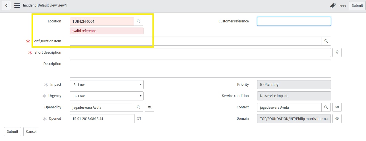 invalid reference error message occurs for ci loca... - Page 2 - ServiceNow Community