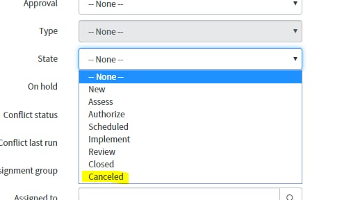 Solved: How to force cancel change? - ServiceNow Community