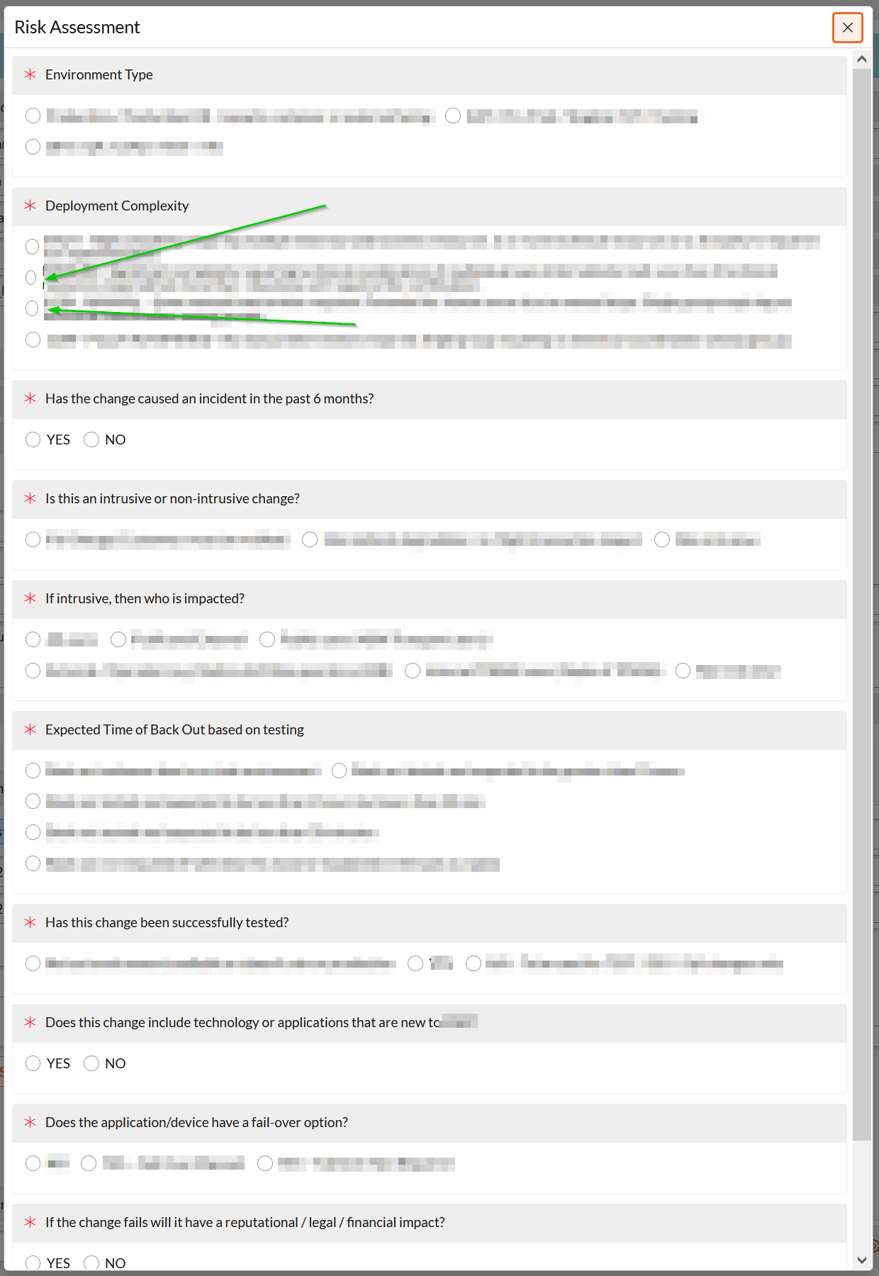 Solved: Change Risk Assessment Layout - ServiceNow Community