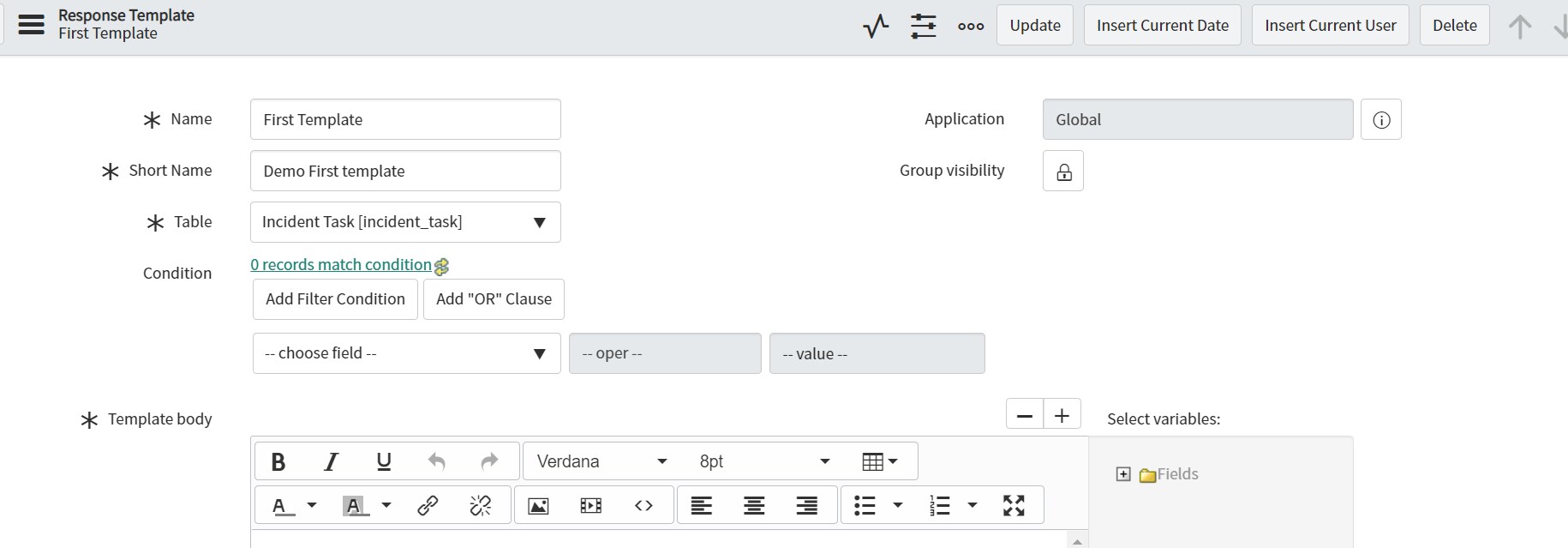How to create a email response template so I can u... - ServiceNow ...