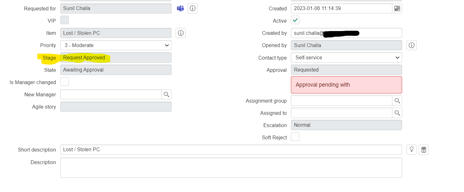 Solved: I see RITM Stage = waiting for approval, after app ...