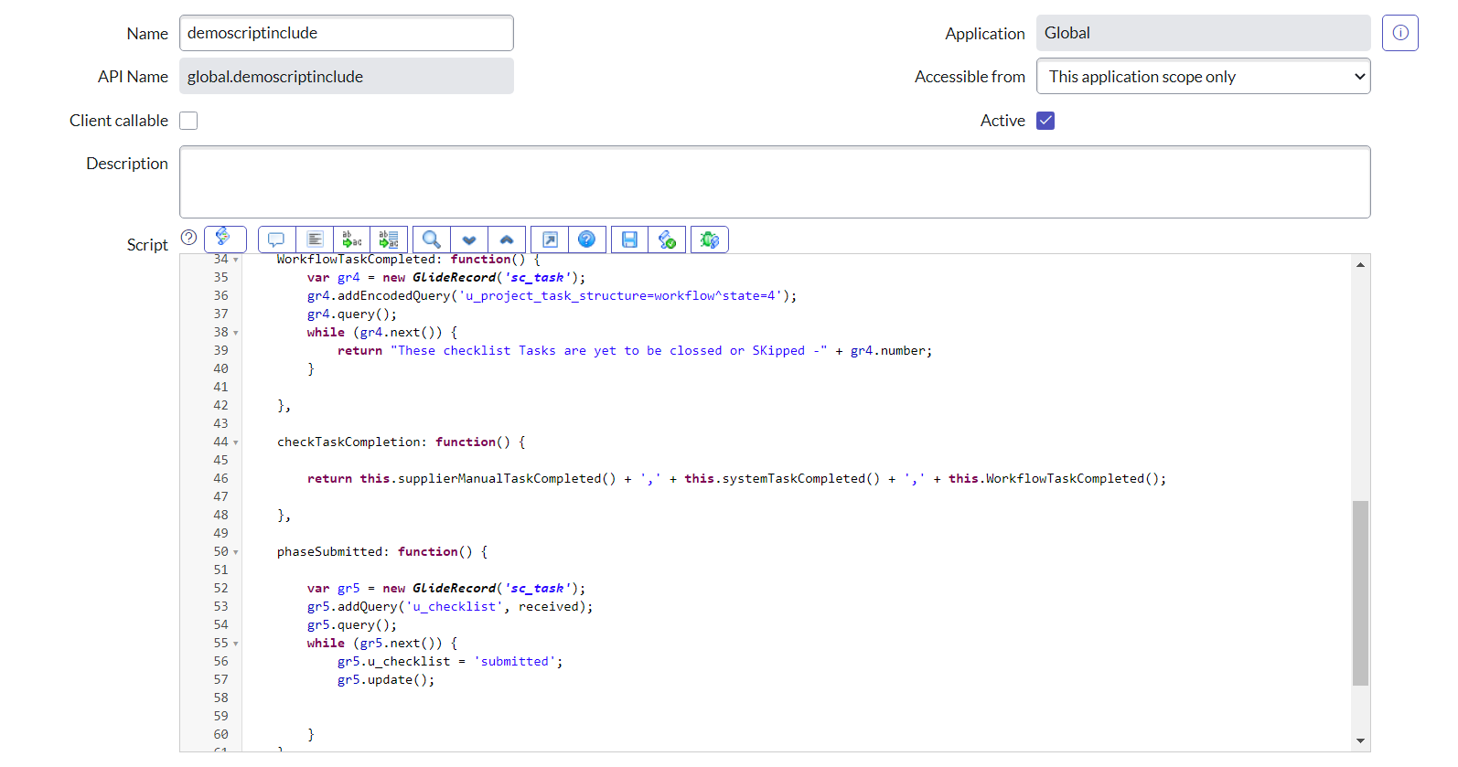 Solved: Calling a function in UI Action from Script Inlcud... - ServiceNow Community