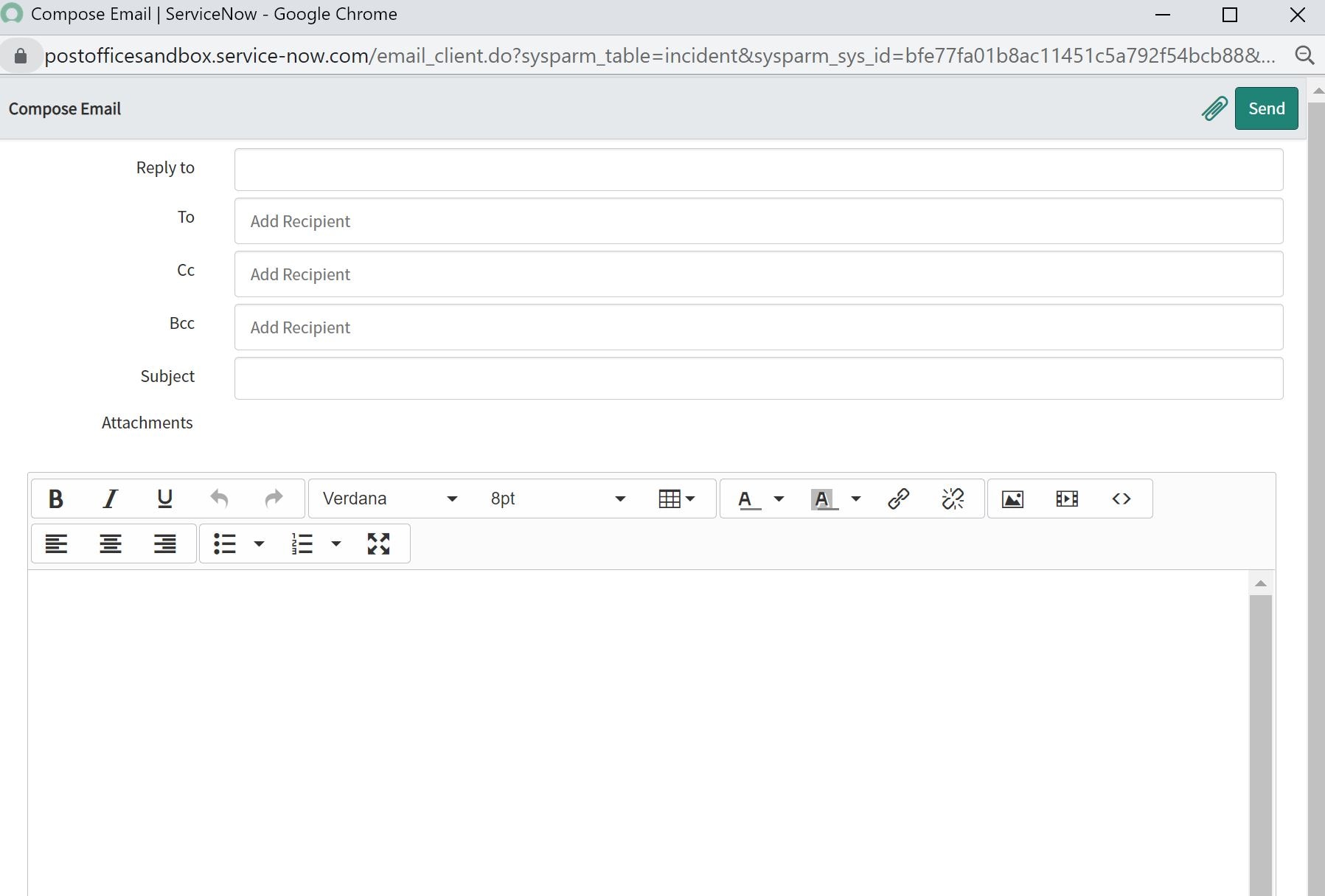 Pre-populate 'Compose email' form with email templ... - ServiceNow Community
