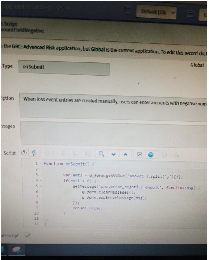 To restrict negative values in amount field. - ServiceNow Community