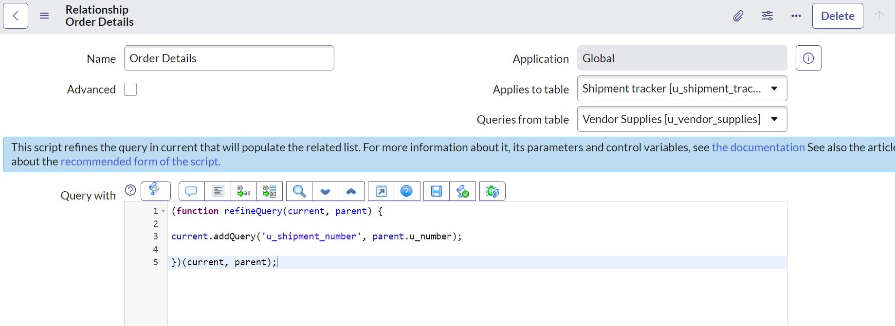 Relationship addQuery - ServiceNow Community