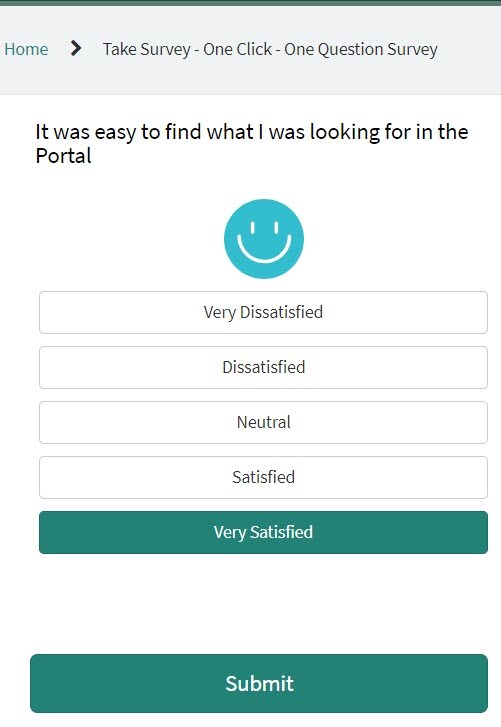 Solved: One Click - One Question survey - Madrid - ServiceNow Community