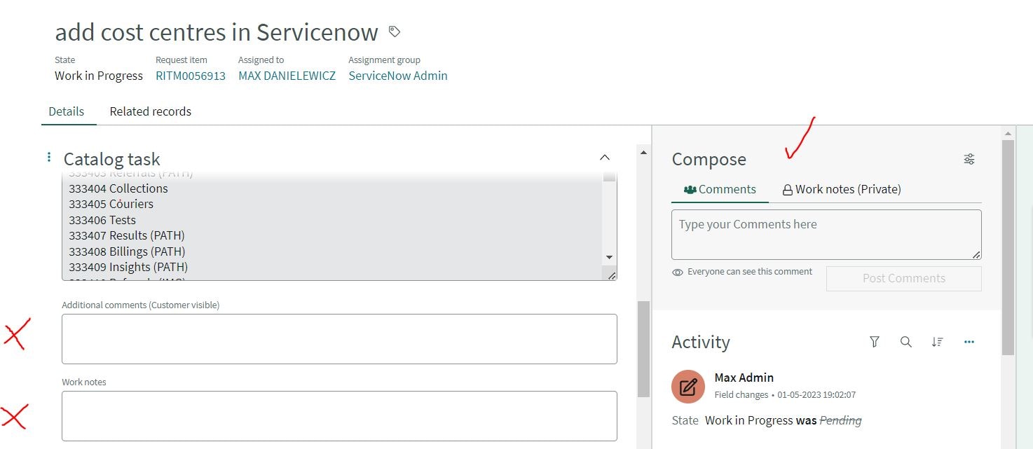 Solved: form layout service operations workspace - ServiceNow Community
