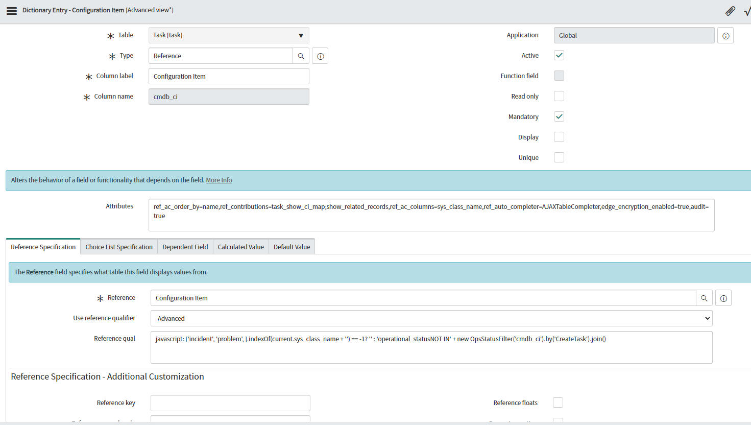 Converting a Reference Qualifier to an encoded que... - ServiceNow ...