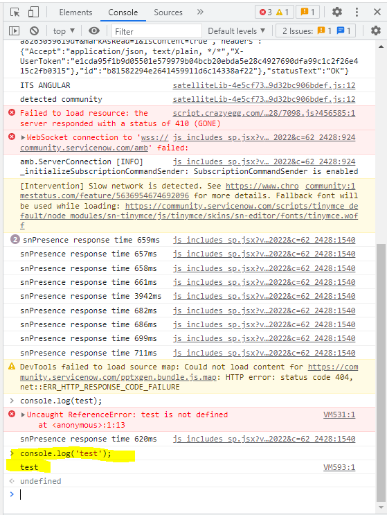 What is console.log() in servicenow - ServiceNow Community