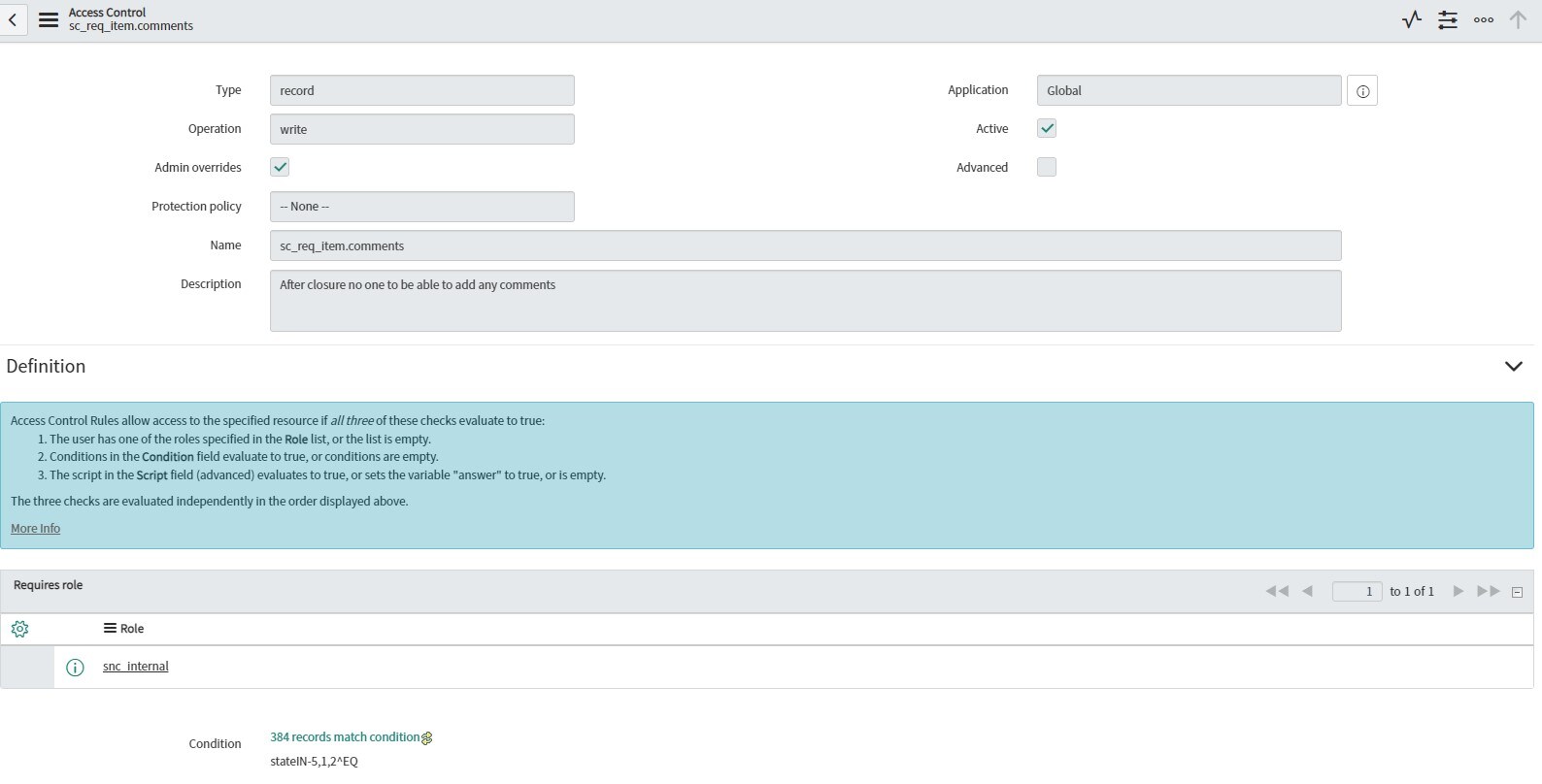 Solved: Disable Adding Of Additional Comments If RITM is C ...