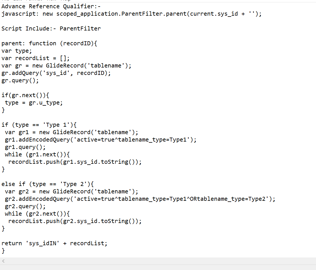 Advance Reference Qualifier Depending On Other Fie Servicenow Community
