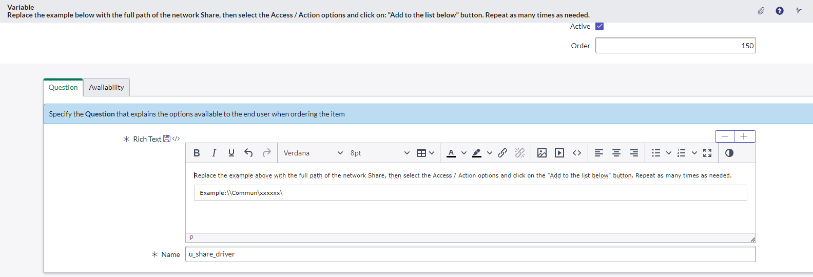Rich text label default value - ServiceNow Community