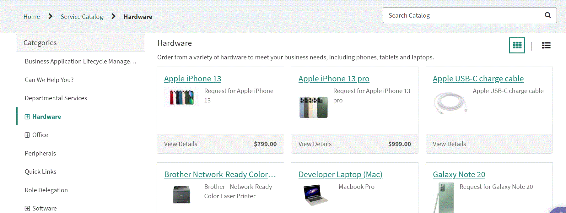 Parent category and child category in service port... - ServiceNow ...
