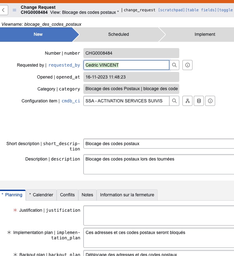 Change in two step, but not use the template - ServiceNow Community