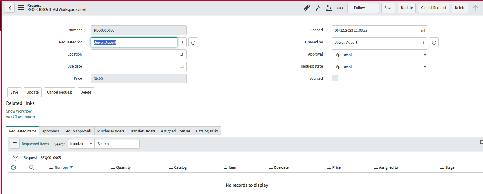 Solved: Customizing the request table - ServiceNow Community