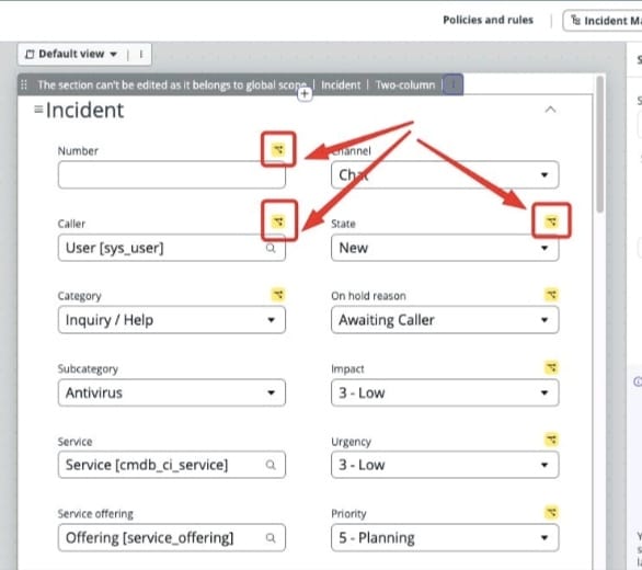 Solved: Yellow icons displayed - ServiceNow Community
