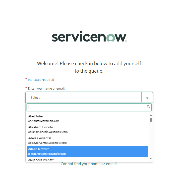 Walk-up Experience - Kiosk Check in - ServiceNow Community