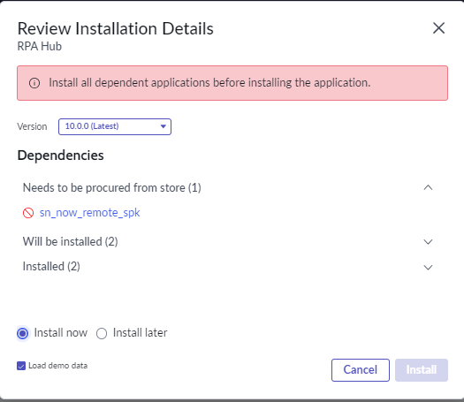 RPA PDI Installation - ServiceNow Community