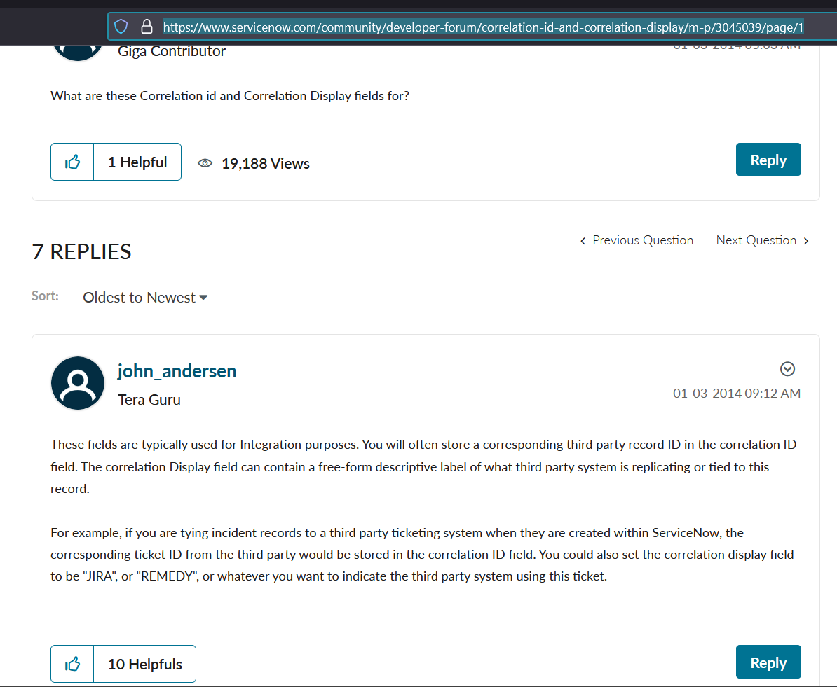 Solved: use of correlation id and correlation disaply - ServiceNow ...
