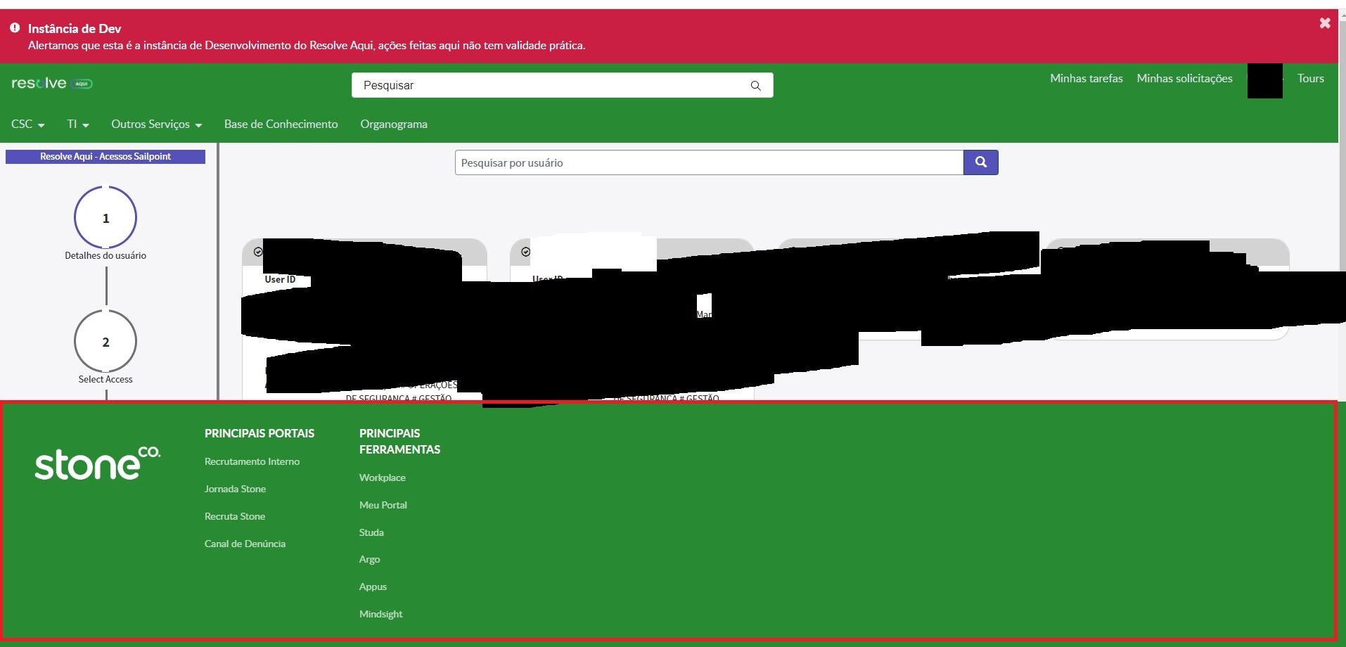 Sailpoint Service Catalog footer - ServiceNow Community