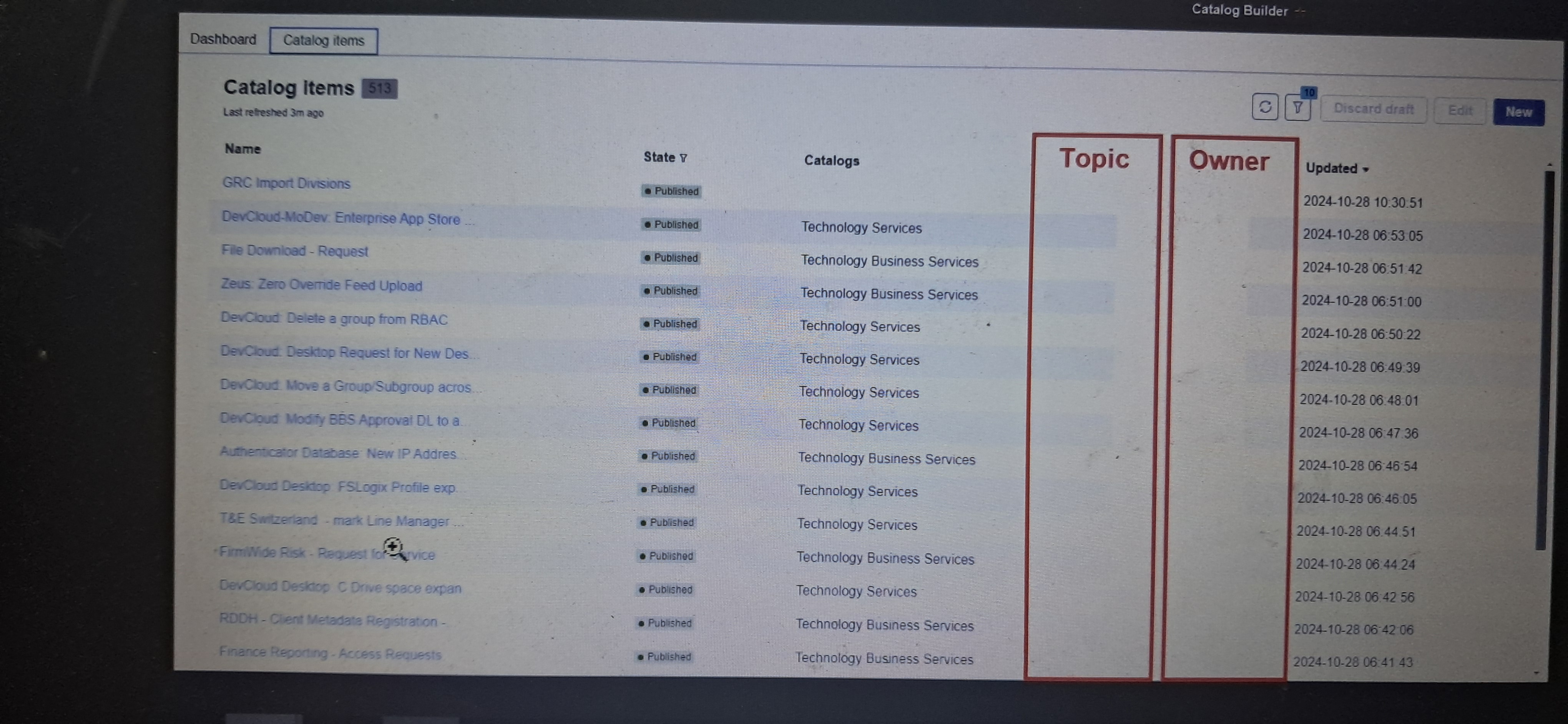 Catalog builder list view variables modification - ServiceNow Community