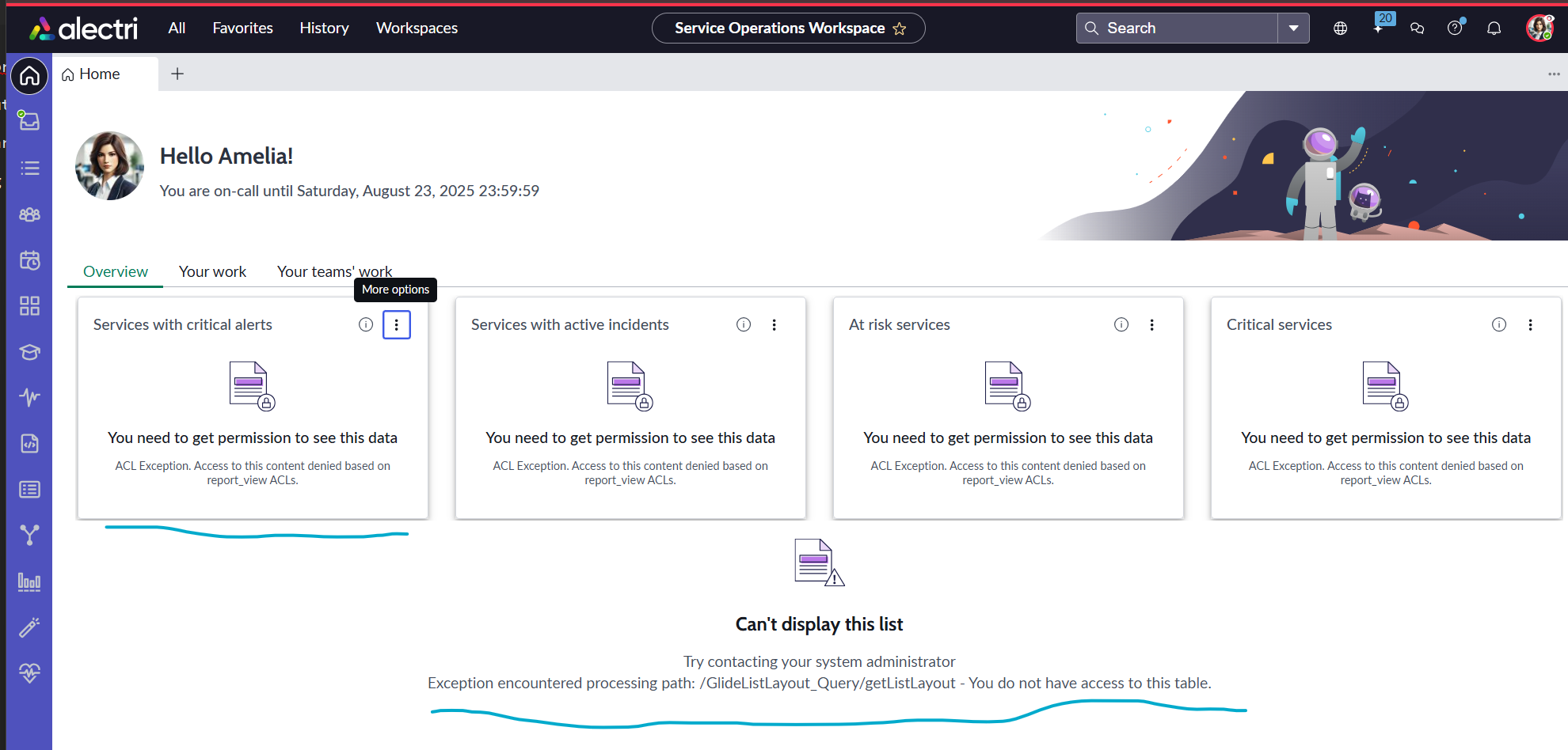 Getting ACL exception in SOW for showing content u... - ServiceNow ...
