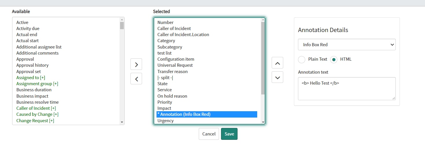 Make text in Bold in show field mesage - ServiceNow Community