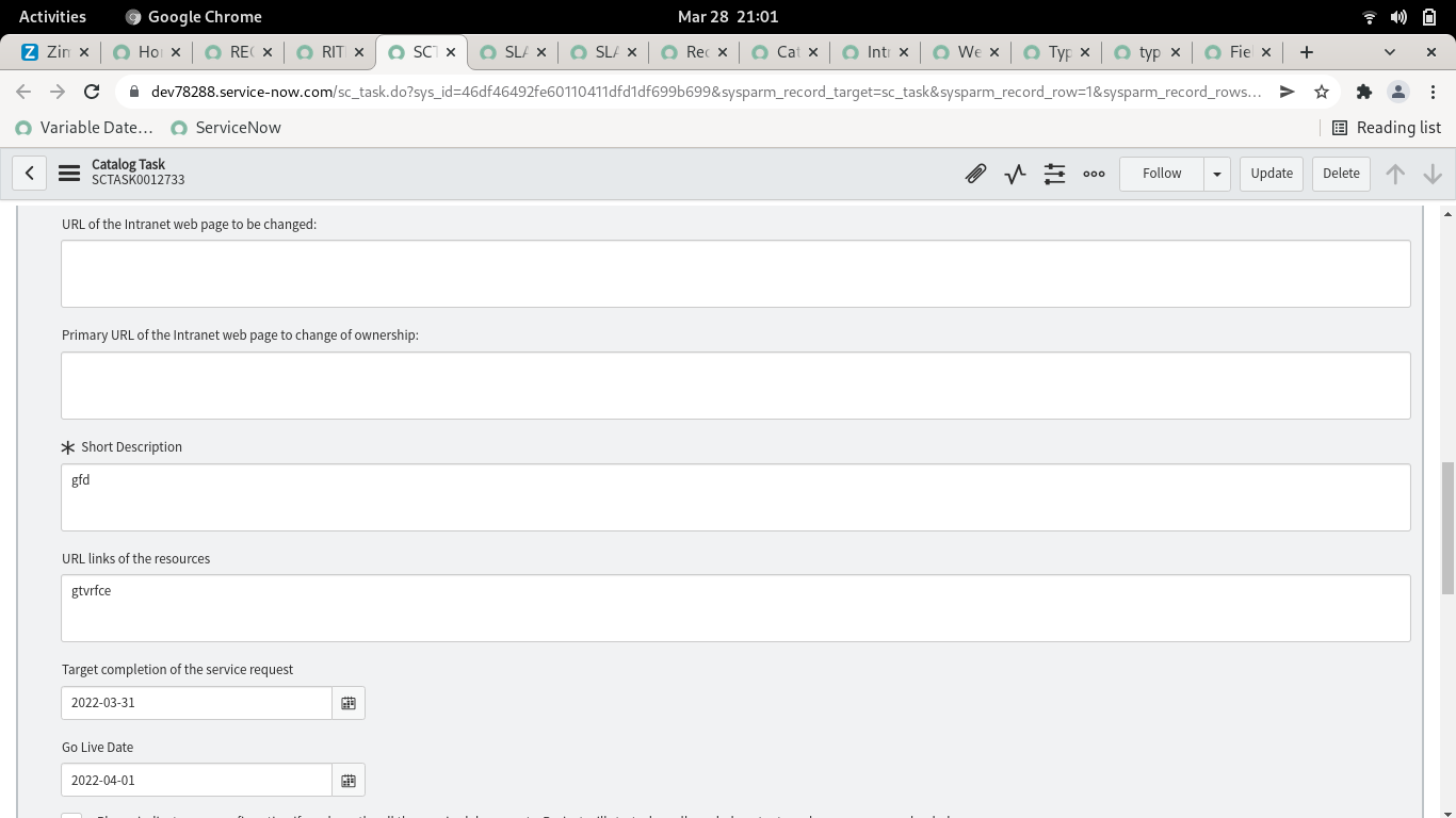 Solved: How to clear value on Catalog task? - ServiceNow Community