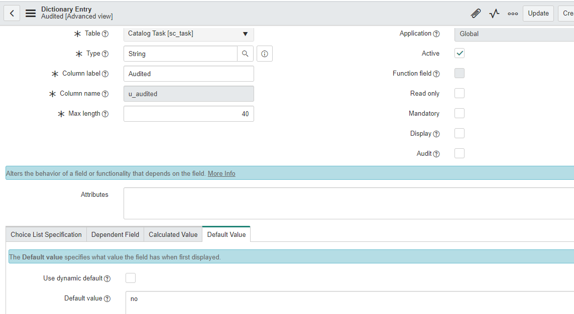 How set a default value using dictionary entry - ServiceNow Community