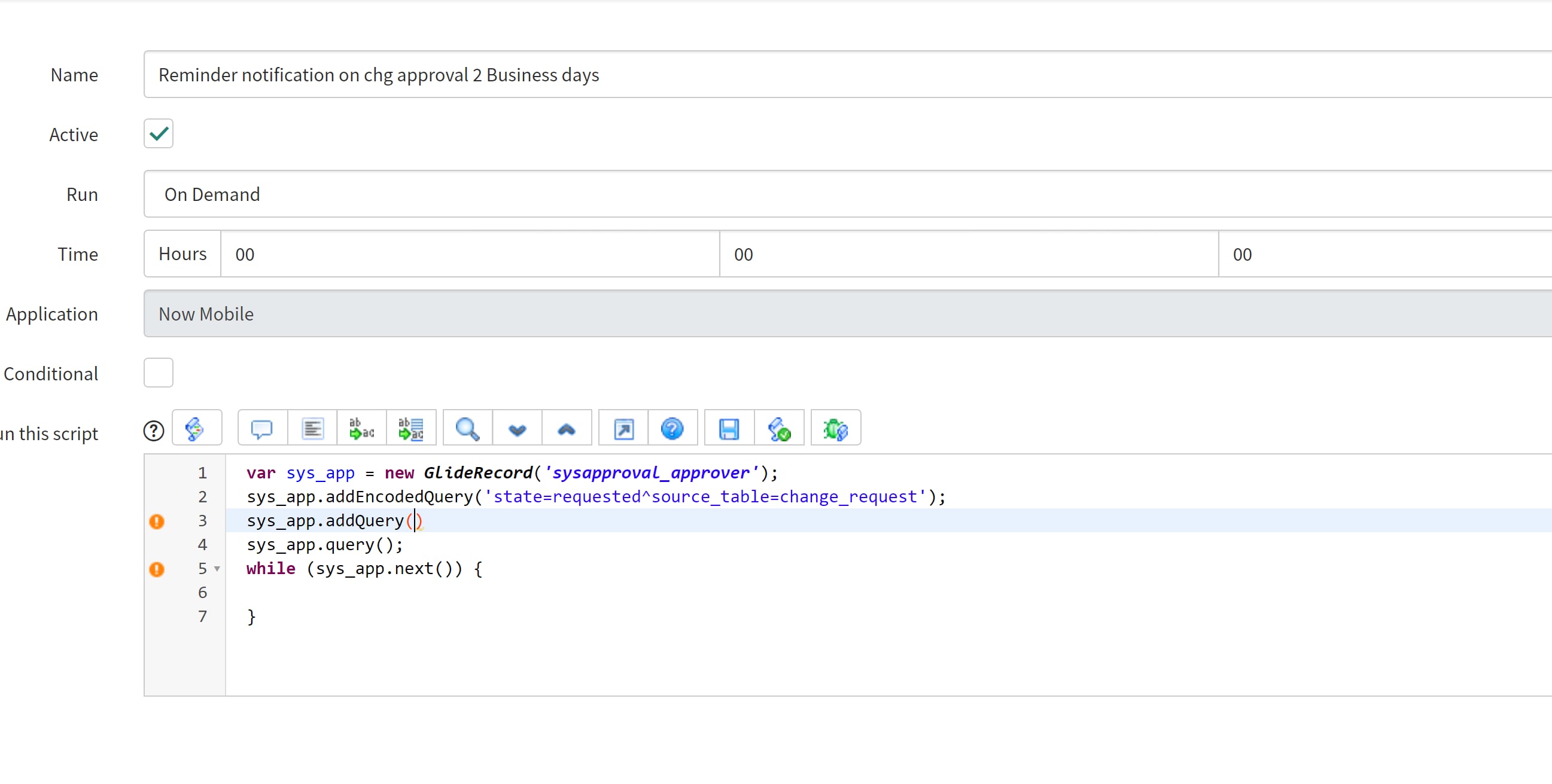 How to send notification for every 2 business days - ServiceNow Community