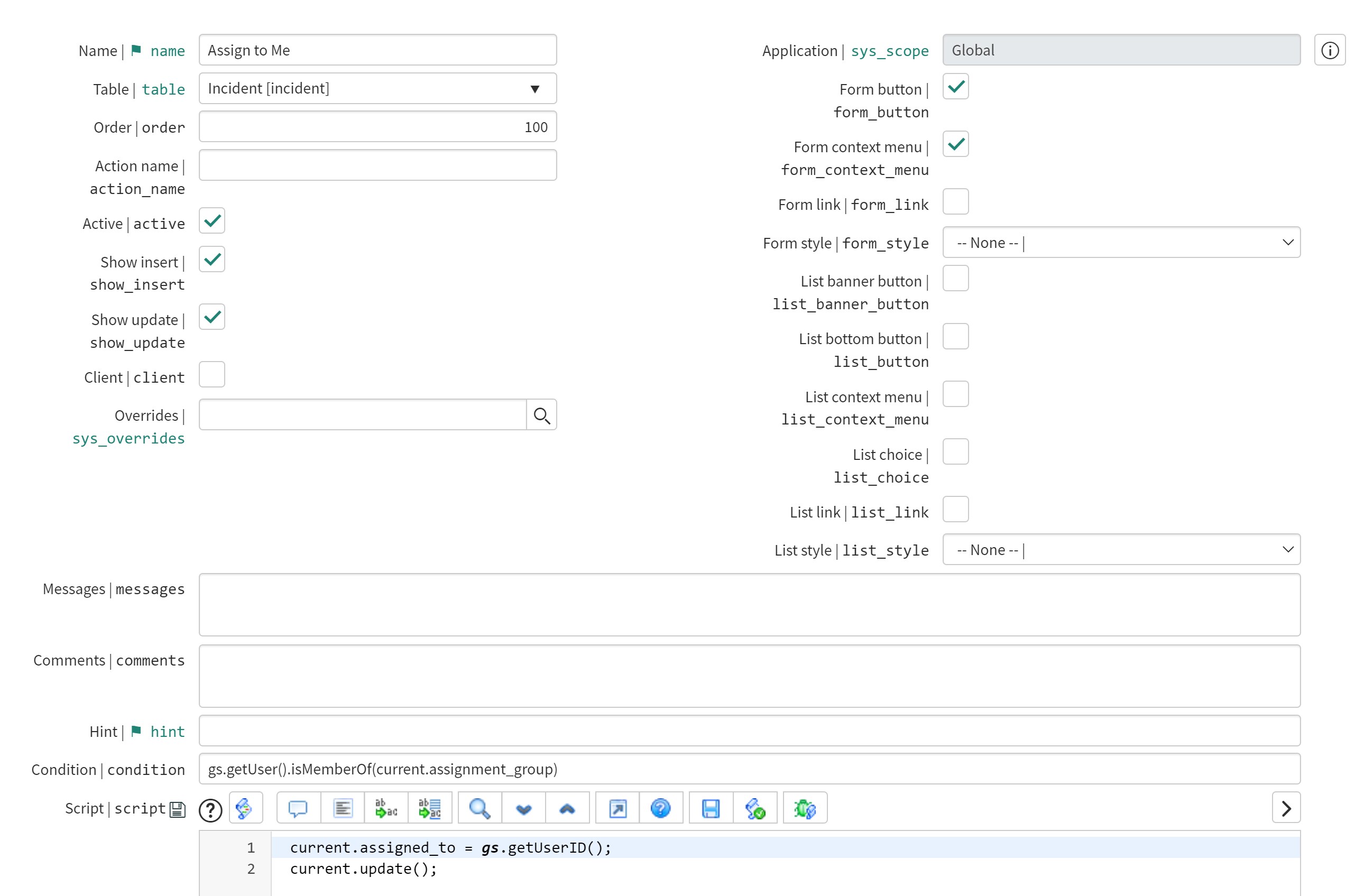 Solved: UI Action button -->after clicking button assigned ...