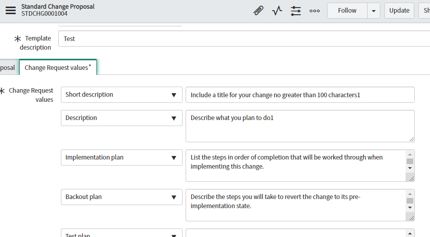 Creating standard change template from workflow - ServiceNow Community