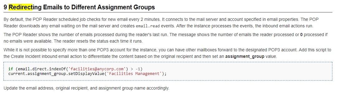 How to redirect email to other email address? - ServiceNow Community