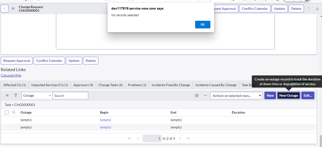 Solved: Stop the alert/pop window comes when we click on U... - ServiceNow Community