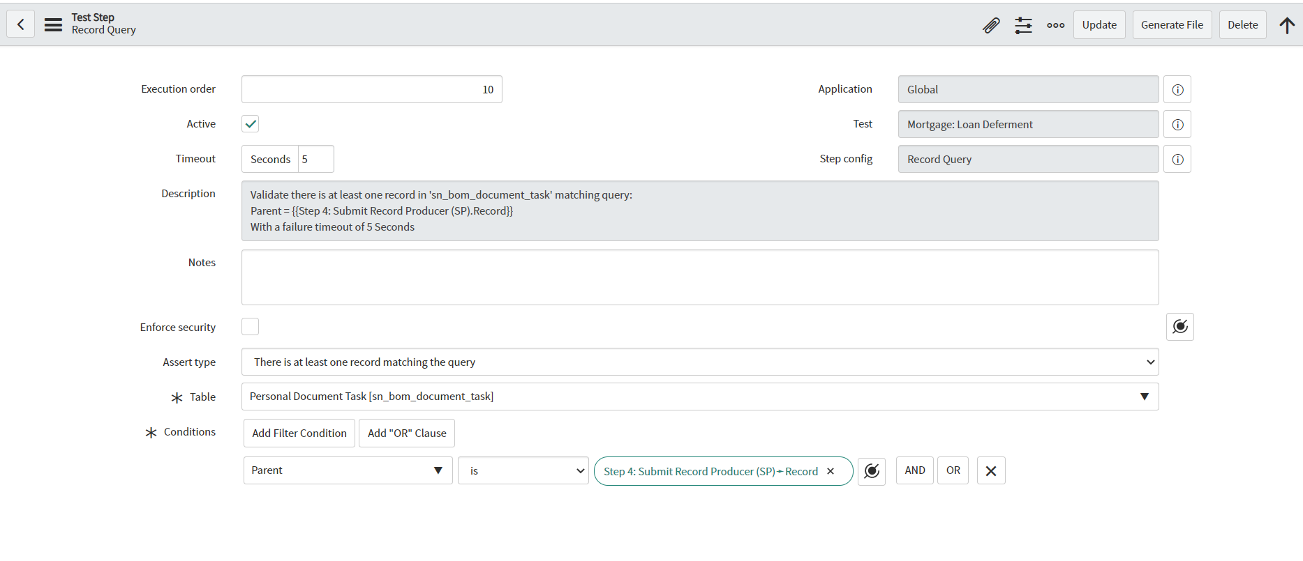 ATF: Error at record query step - ServiceNow Community