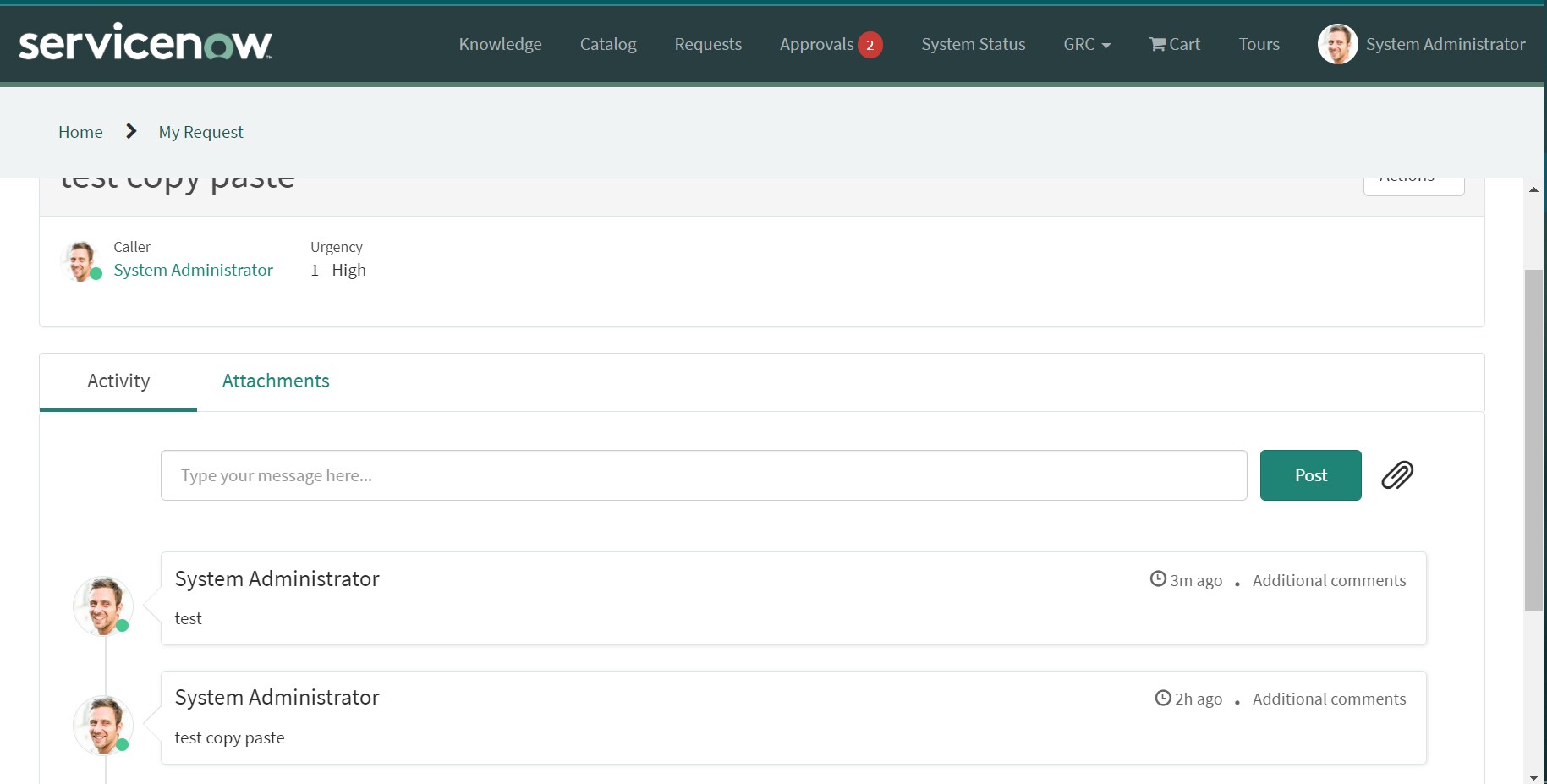 Solved: Standard Ticket Tab - service portal - ServiceNow Community