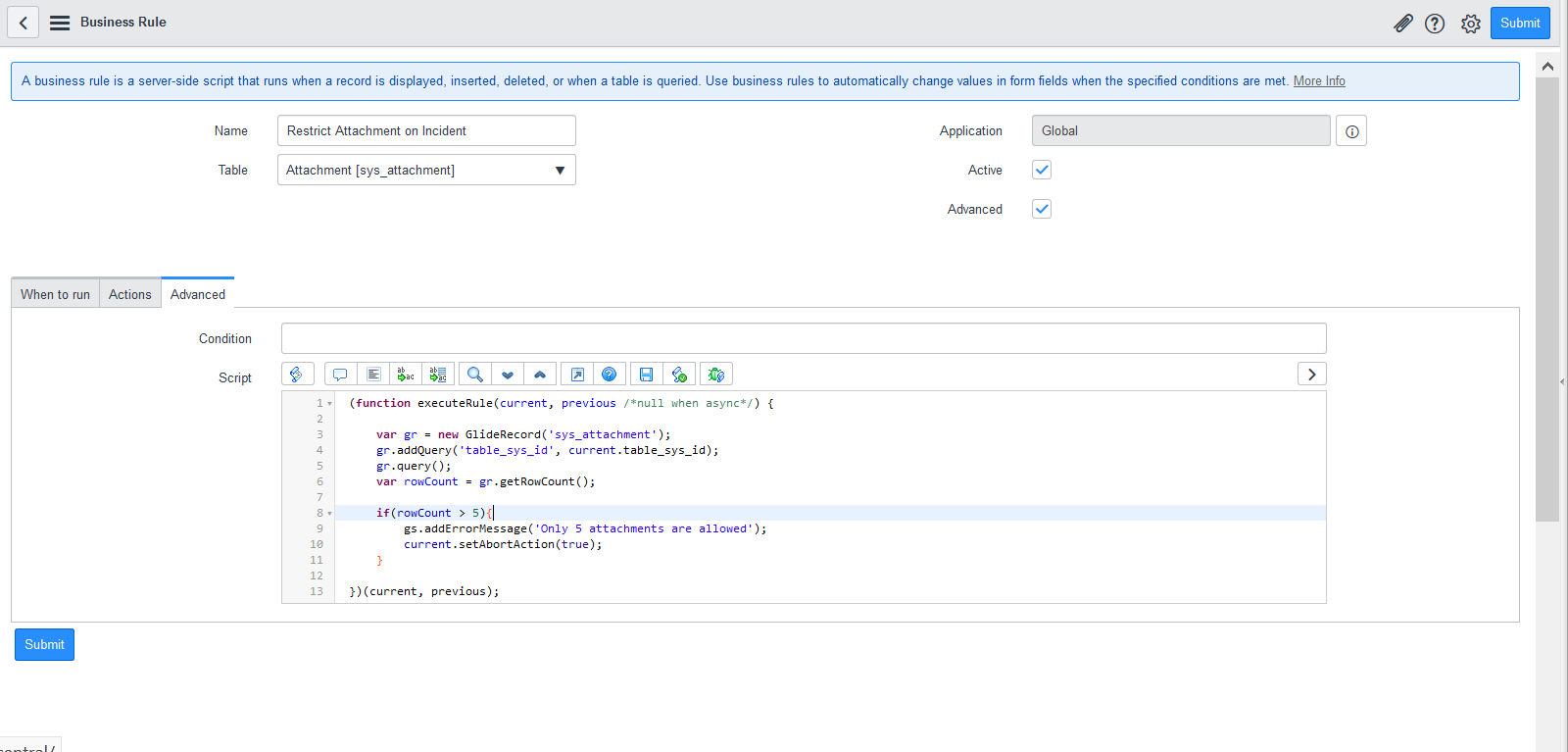 How to limit the total number of attachments in a ... - ServiceNow Community